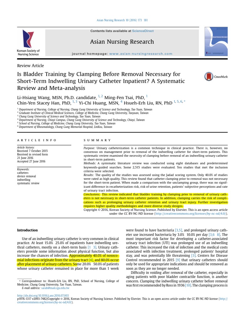 Article Bladder Retraining | Download Free PDF | Urinary Incontinence ...