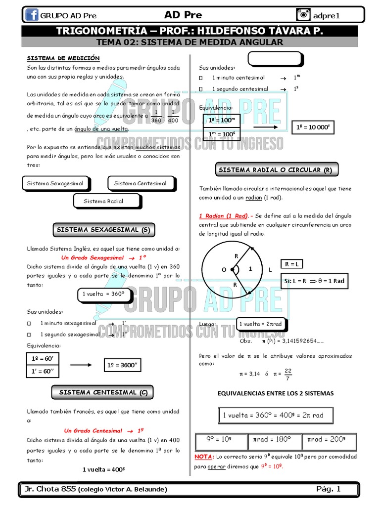 Tema 02 - Sist. de Medida Angular | PDF | Rotación | Metrología
