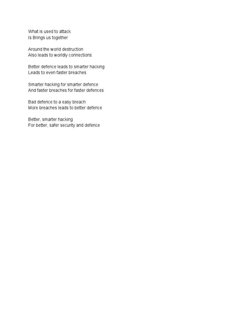 Cyber Safety: A Poetic Perspective | PDF