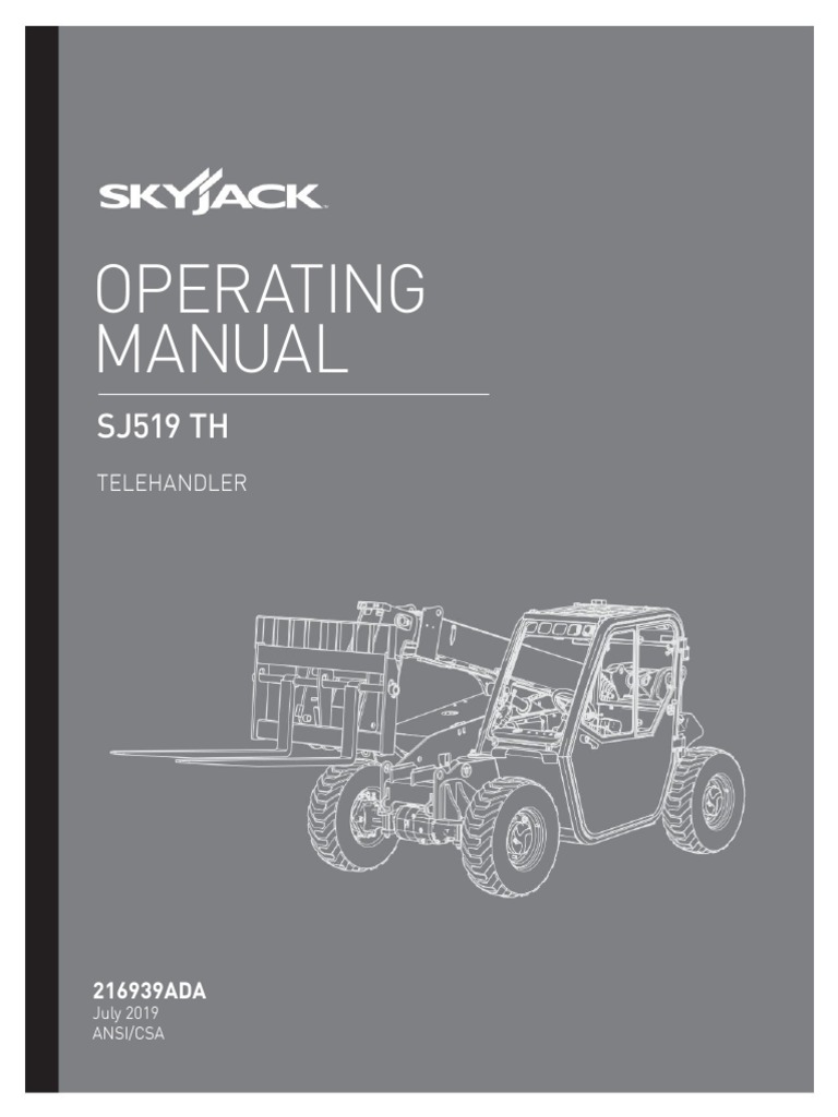 Manual de Operacion Telehandler | PDF | High Voltage | Vehicles
