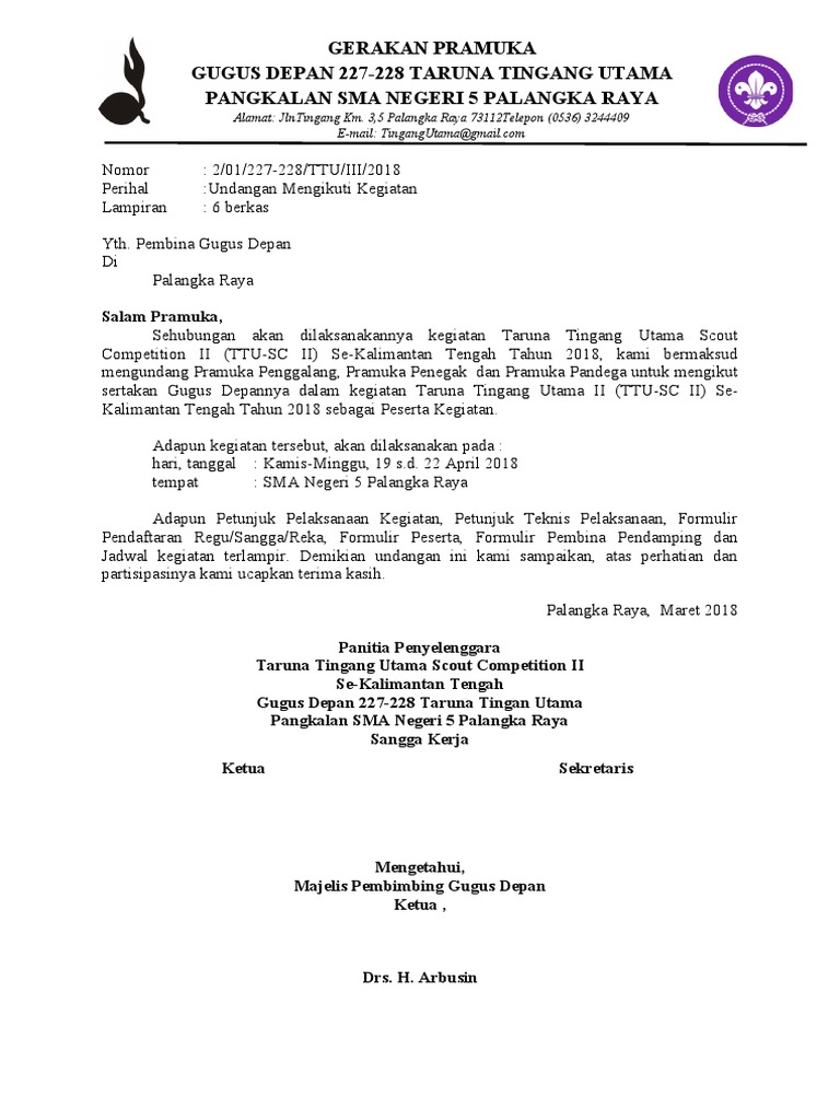 Undangan Gugus Depan | PDF