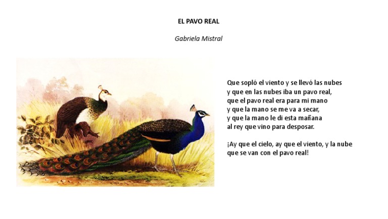 Poema "El Pavo Real" de Mistral | PDF