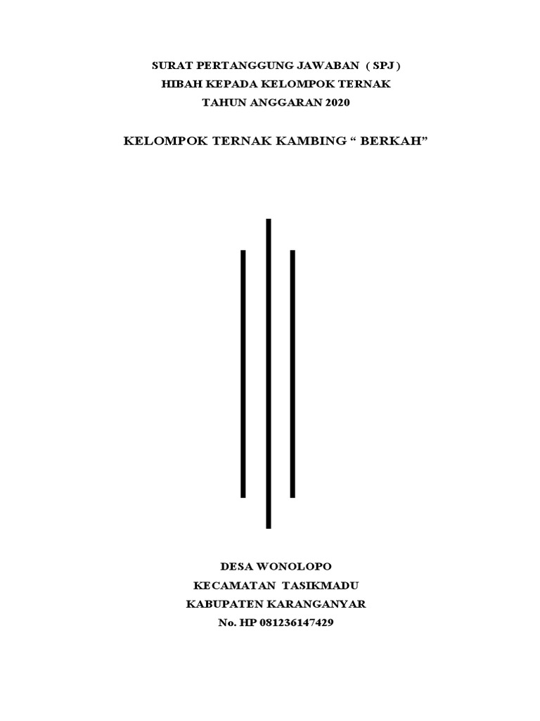 Contoh SPJ Hibah 2019 | PDF