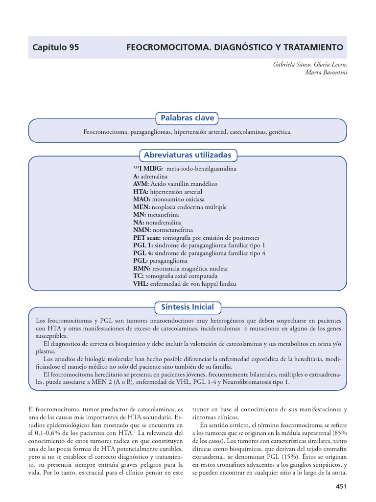 Feocromocitoma Diagnostico y Tratamiento | PDF | Hipertensión | Diagnostico medico