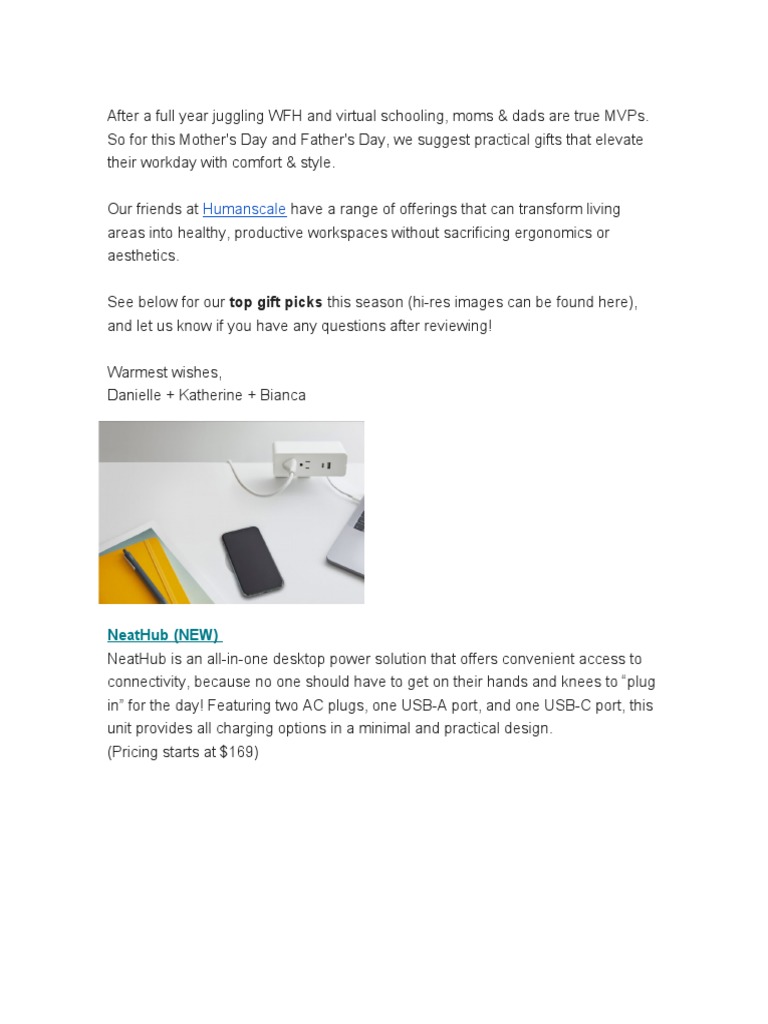 Humanscale Pitch 2 | PDF | Computers