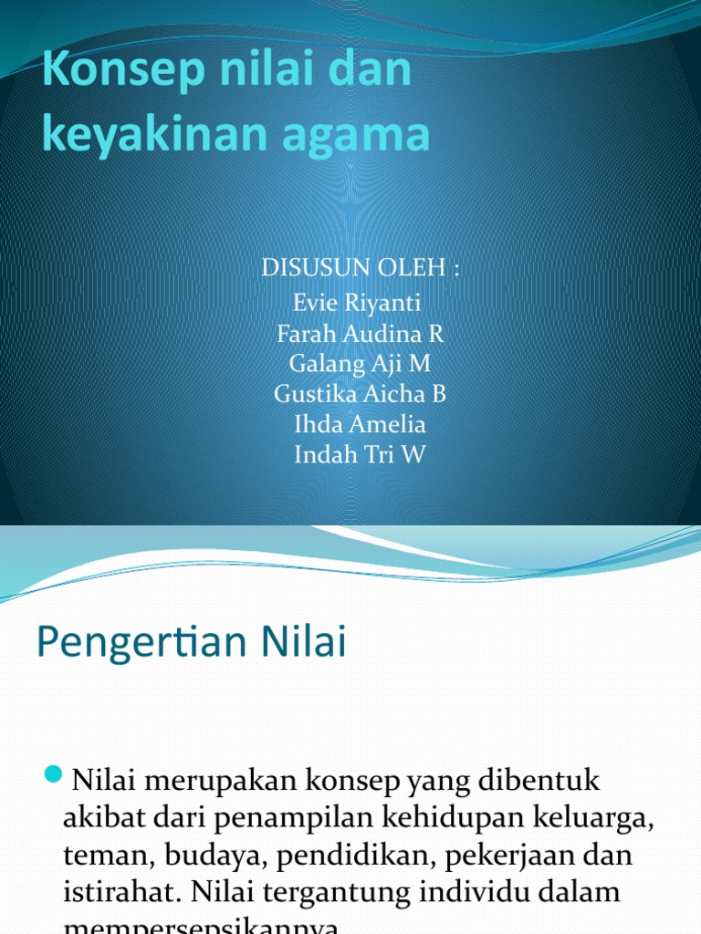 Konsep Nilai Dan Keyakinan Agama | PDF