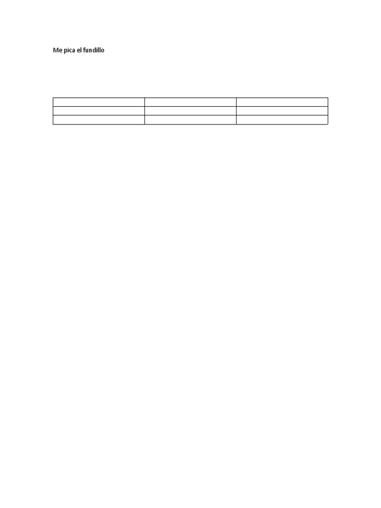 Me Pica El Fundillo | PDF