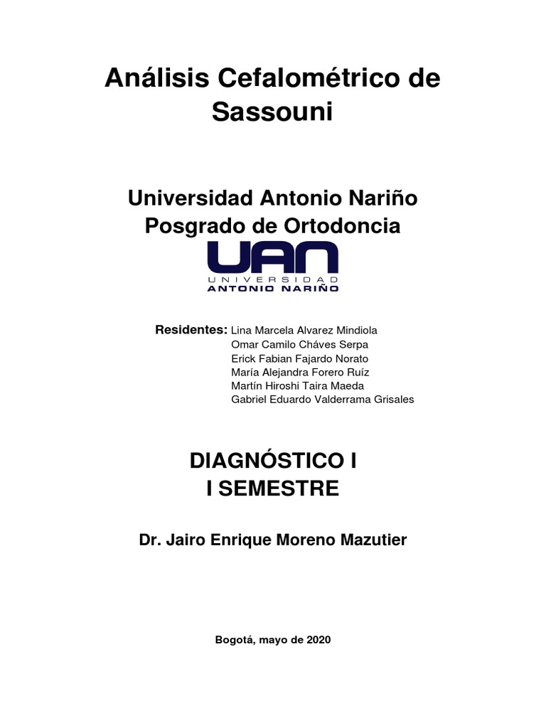 Análisis de Sassouni | PDF | Cráneo | Ramas de Odontología
