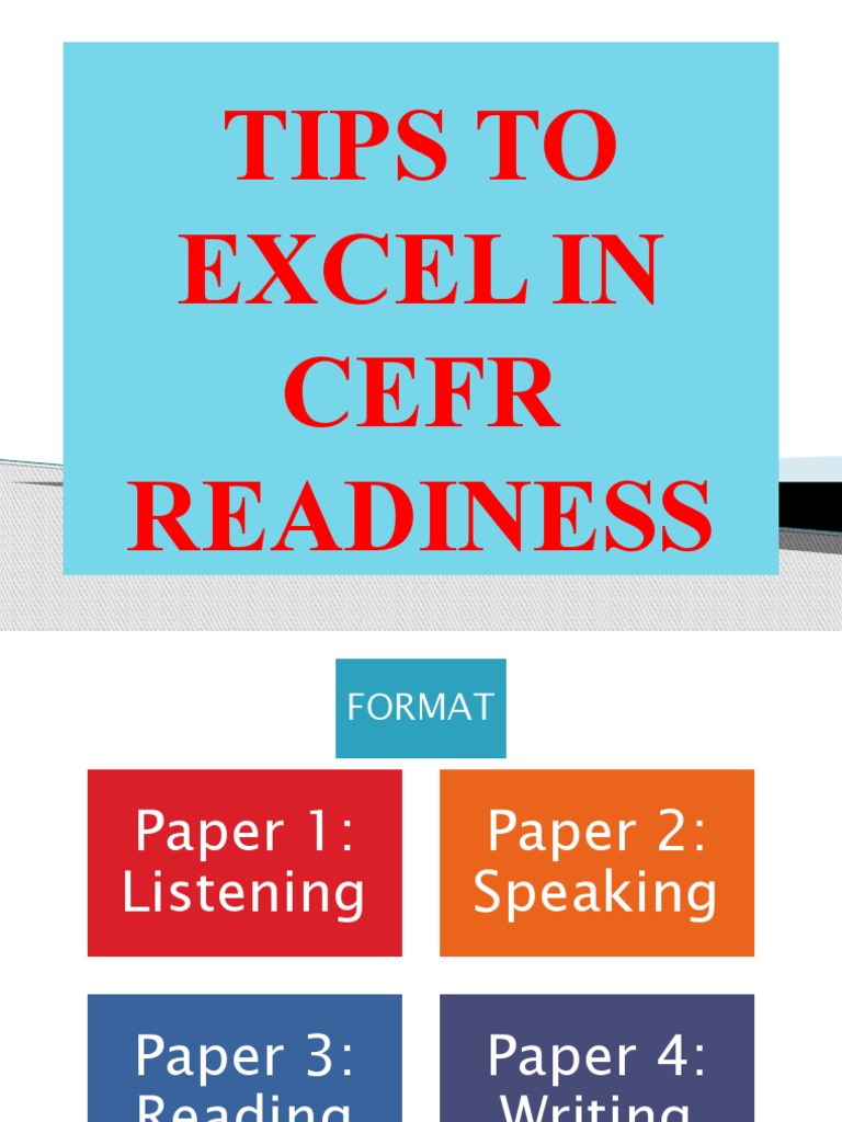 Tips To Excel in Cefr Readiness Final | PDF | Question | Vocabulary