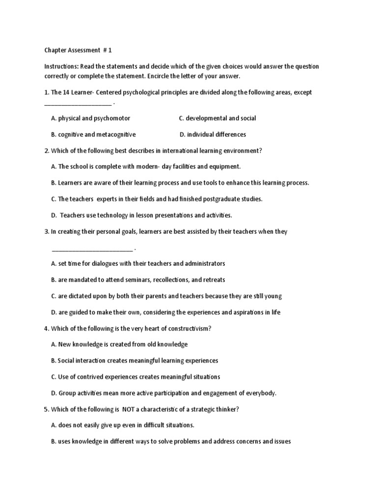 Activity # 1 | PDF | Metacognition | Neuropsychological Assessment
