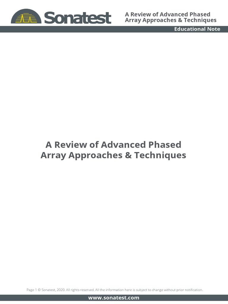 A Review of Advanced Phased Array Approaches Techniques | PDF ...