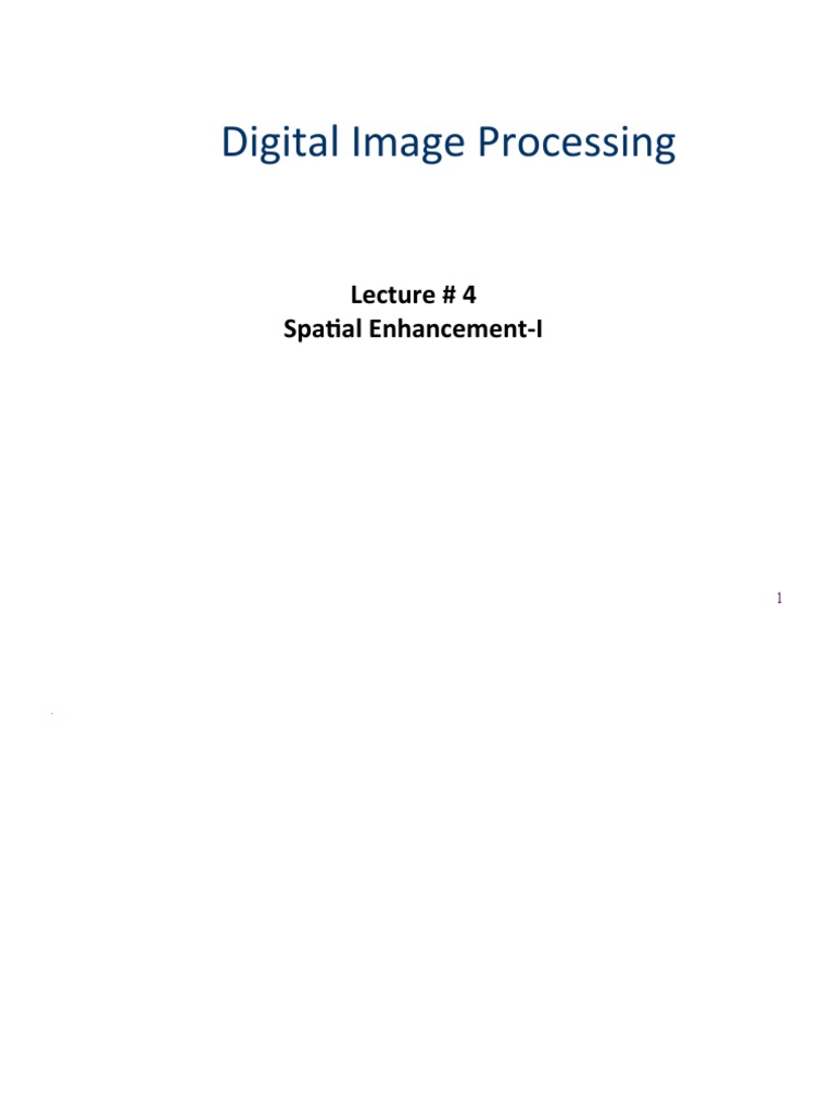 Lect-4 Digital Image Processing | PDF | Power Law | Logarithm