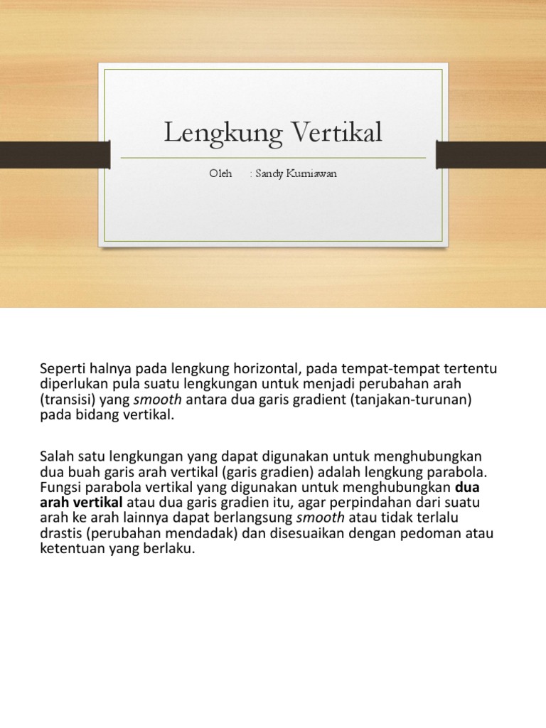 Lengkung Vertikal | PDF
