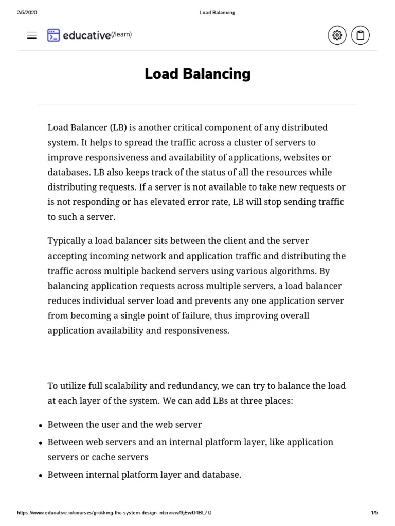 Load Balancing | PDF | Load Balancing (Computing) | Information ...