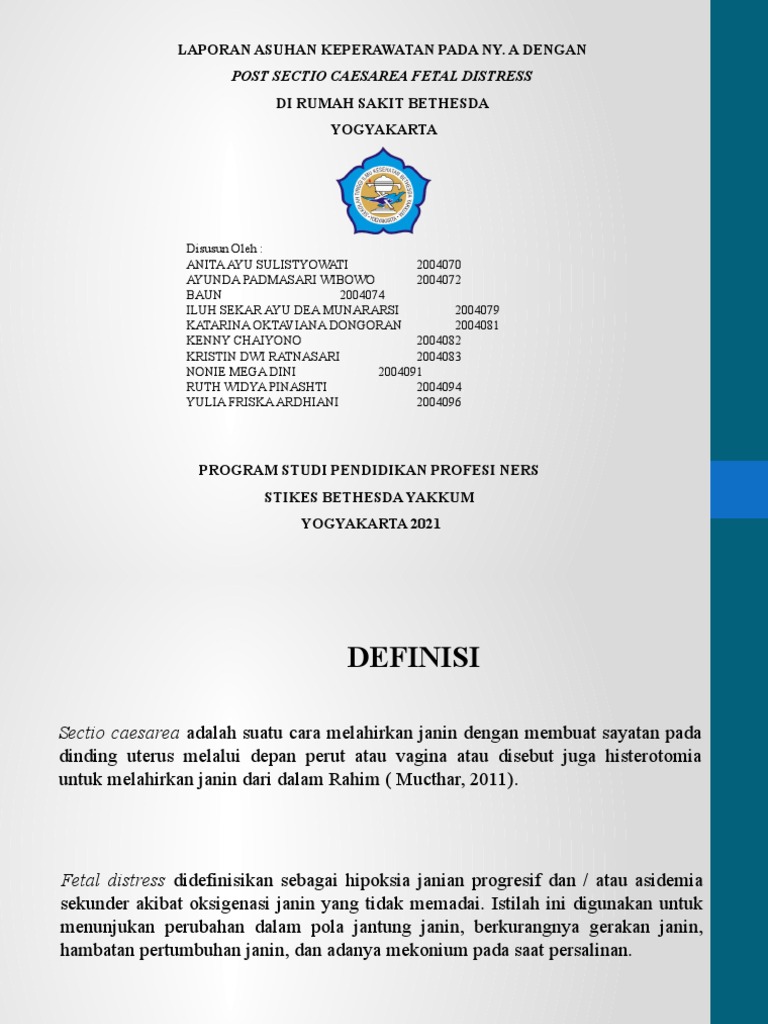 Ners13 - Kelompok2 - PPT Askep Maternitas Distress Fetal-1 | PDF