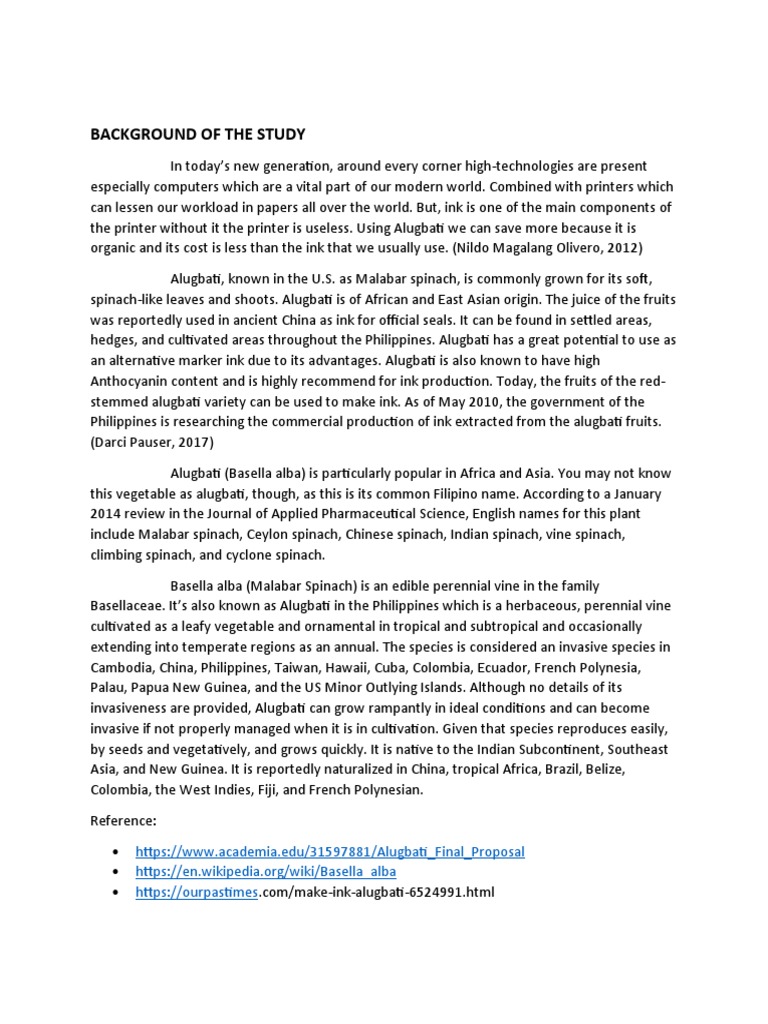 Background of The Study | PDF | Plants | Organisms