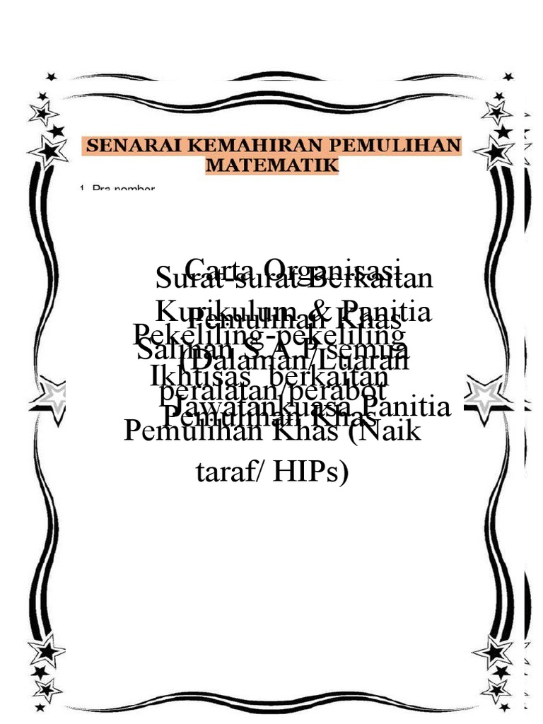 Senarai Kandungan Fail Induk Pemulihan | PDF