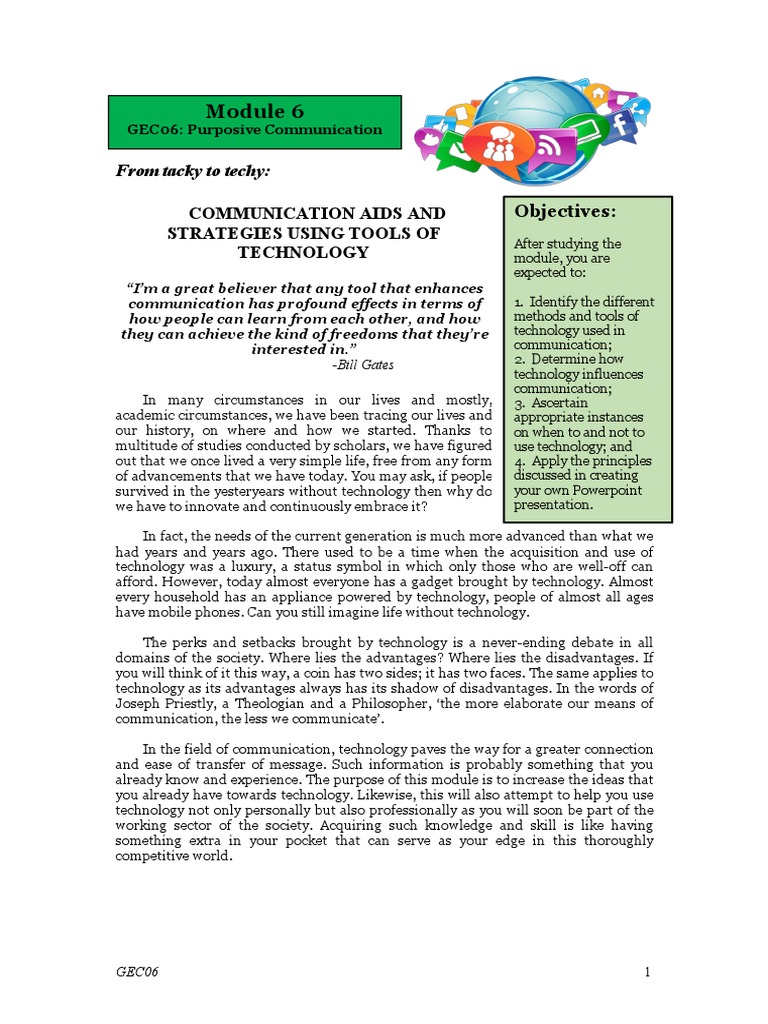 From Tacky To Techy:: Communication Aids and Strategies Using Tools of ...