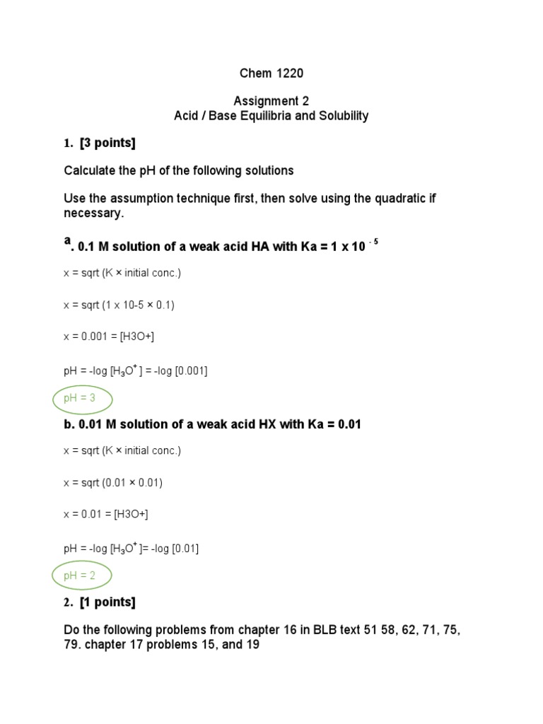 Chem 1220 Assignment 2 | PDF | Sodium Hydroxide | Titration