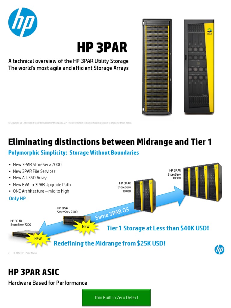HP 3PAR StoreServ 7000 | PDF | Solid State Drive | Cache (Computing)