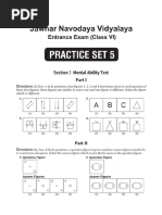 Navodaya Practice Question PDF Set - 6 Reasoning | PDF