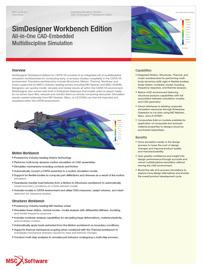 Simdesigner Workbench Edition: All-In-One Cad-Embedded Multidiscipline ...