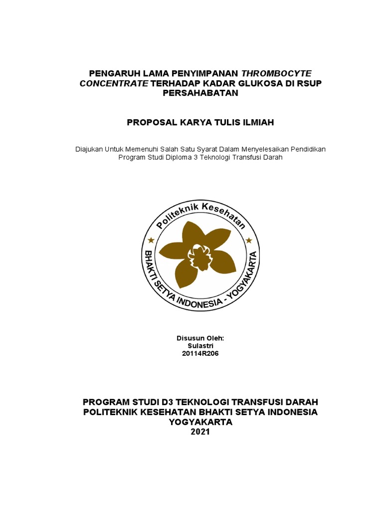Proposal Kti Sulastri | PDF | Pengembangan Diri | Kesehatan Holistik