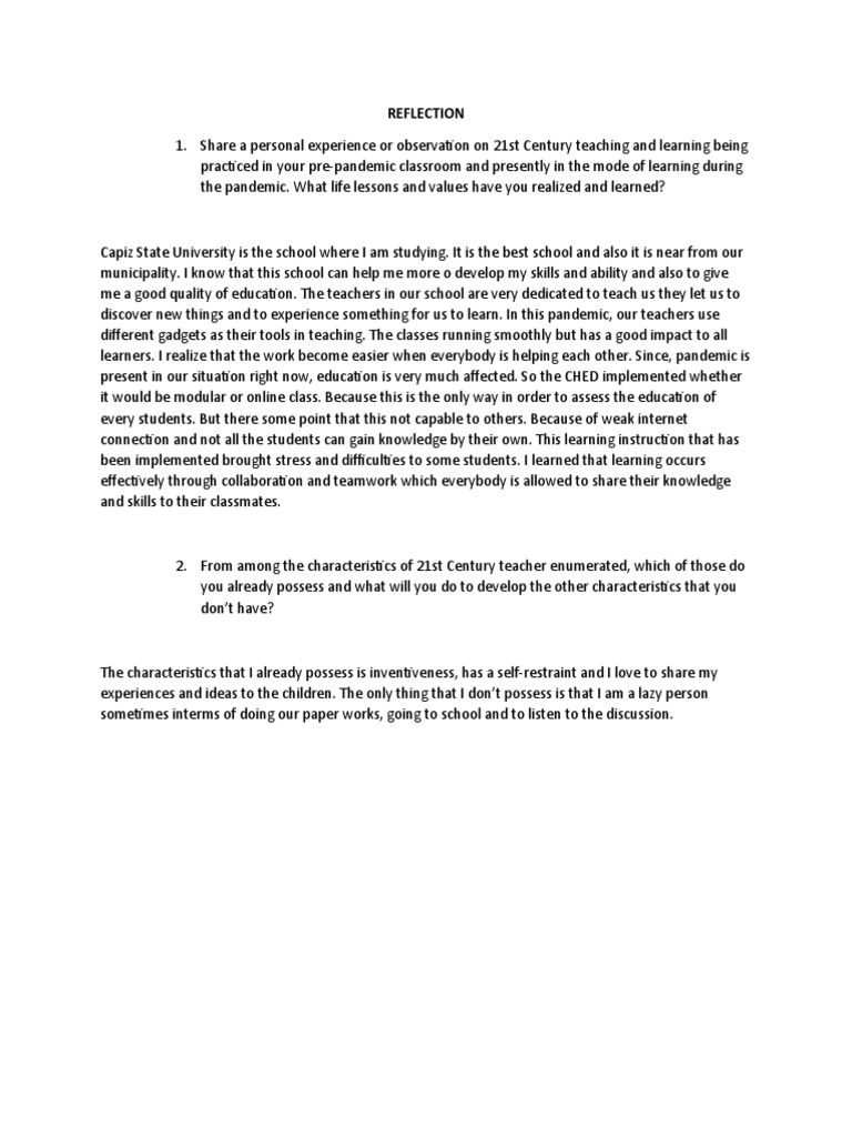 REFLECTION Critic | PDF