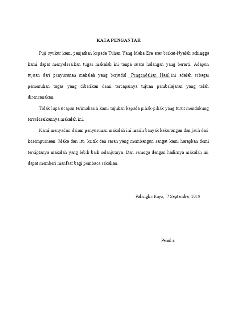 MAKALAH SPM Bab 2 Pengendalian Hasil | PDF