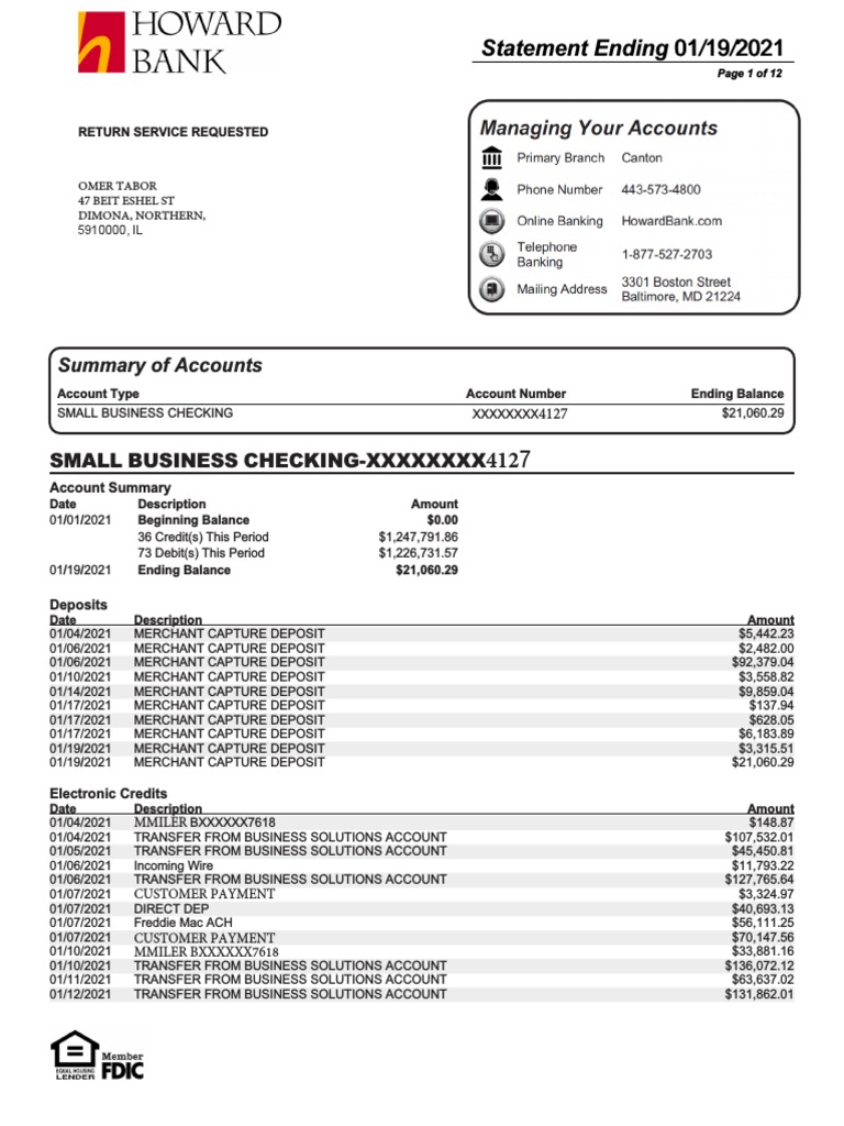 Statement Ending 000111/111999/222000222111: Summary of Accounts | PDF | Debit Card | Visa Inc.