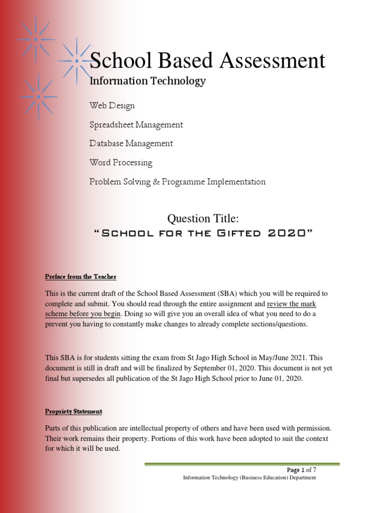 It Sba 2021 | PDF | Spreadsheet | World Wide Web