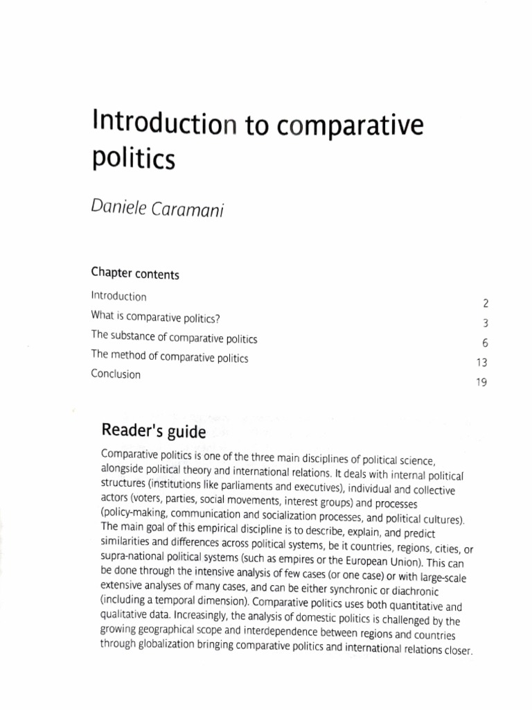 Introduction To Comparative Politics: Daniele Caramani | PDF | Analysis ...