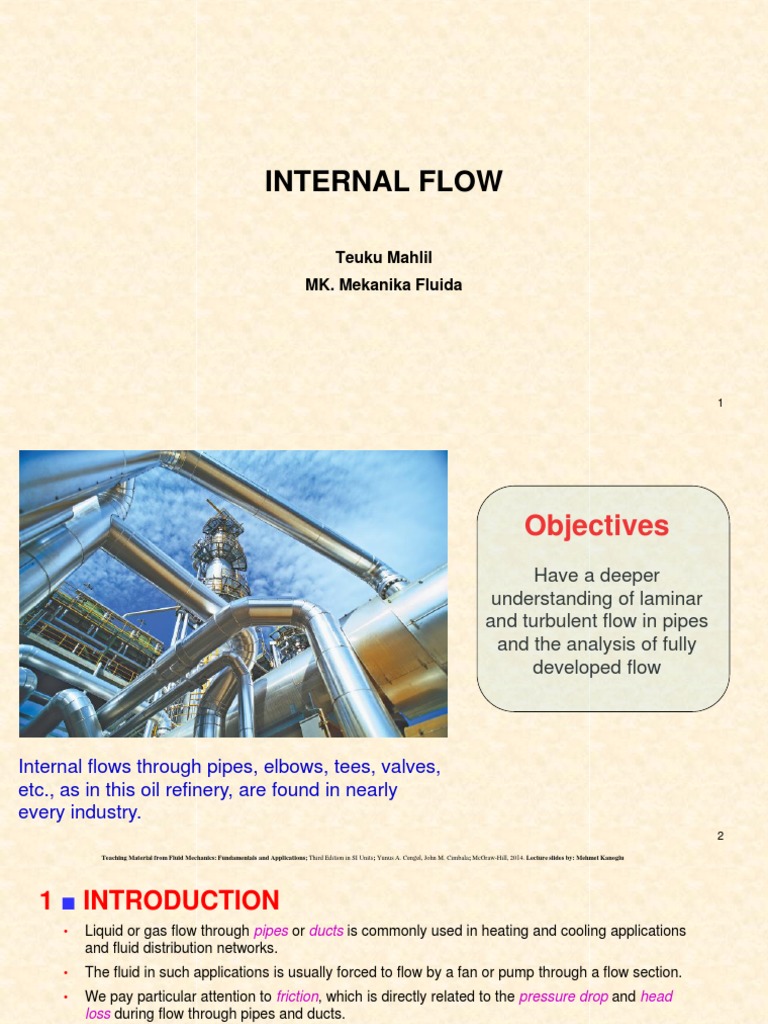 INTERNAL FLOW ANALYSIS | PDF | Fluid Dynamics | Reynolds Number
