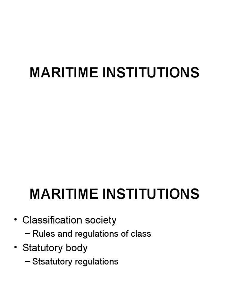 Institusi Maritim | PDF | Oceans | Admiralty Law