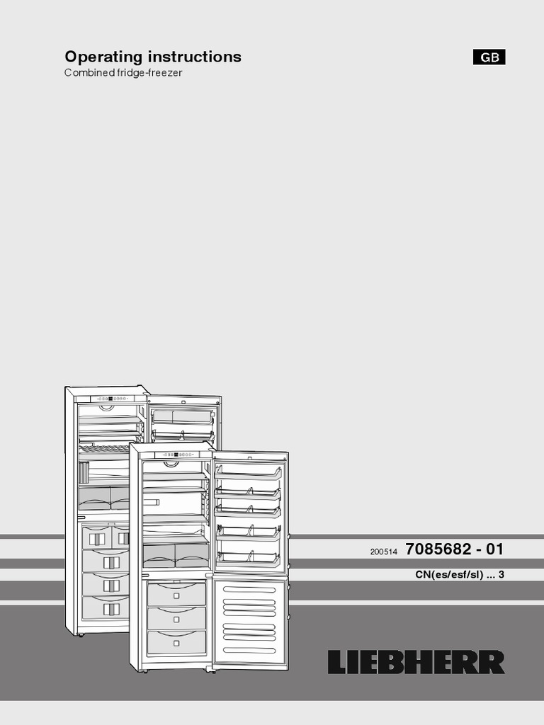 Liebherr CNES4013 Service Manual | PDF | Refrigerator | Ac Power Plugs ...