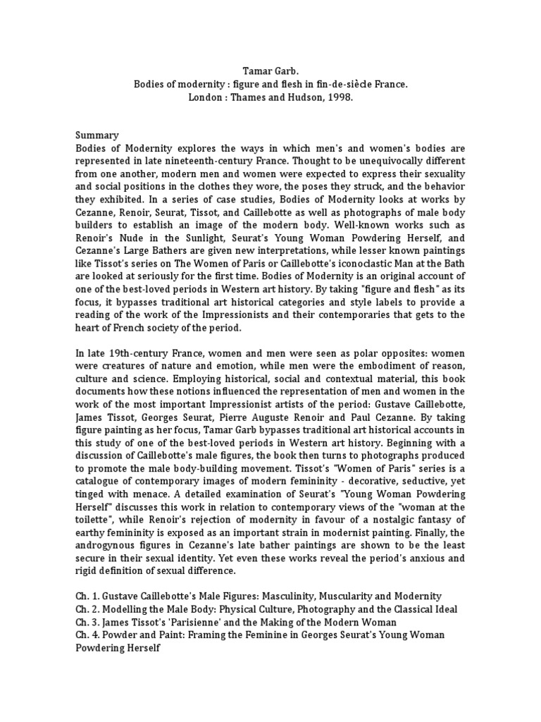 Tamar Garb | PDF | Impressionism | Paul Cézanne
