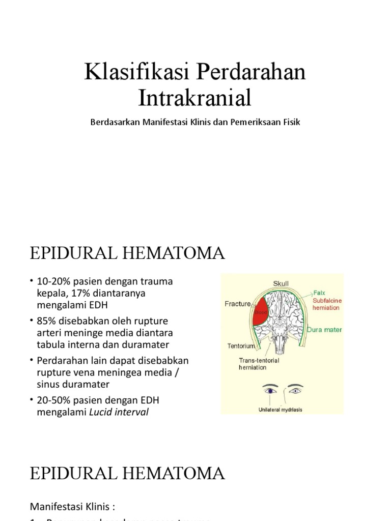 Klasifikasi Perdarahan Intracranial | PDF