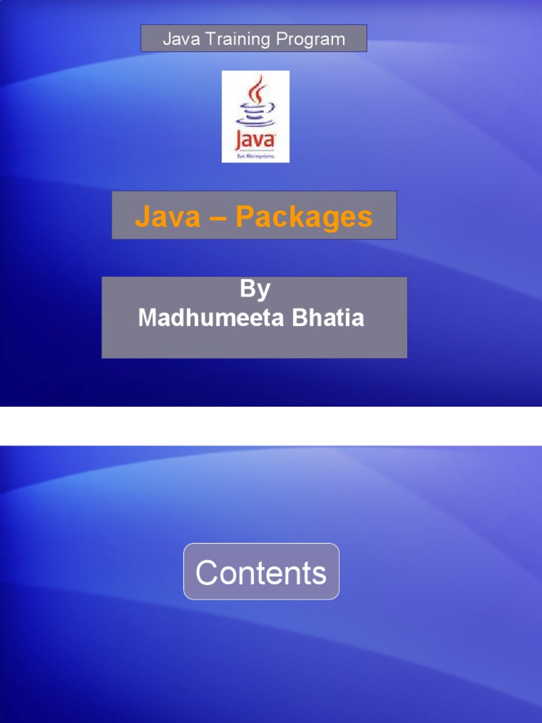 Java - Packages: by Madhumeeta Bhatia | PDF | Class (Computer Programming) | Java (Programming ...