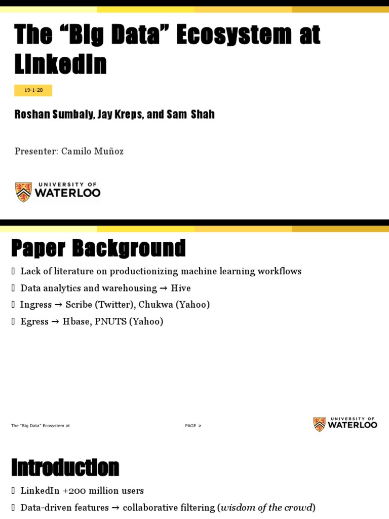 On Research of Big Data Ecosystem 2 | PDF | Apache Hadoop | Linked In