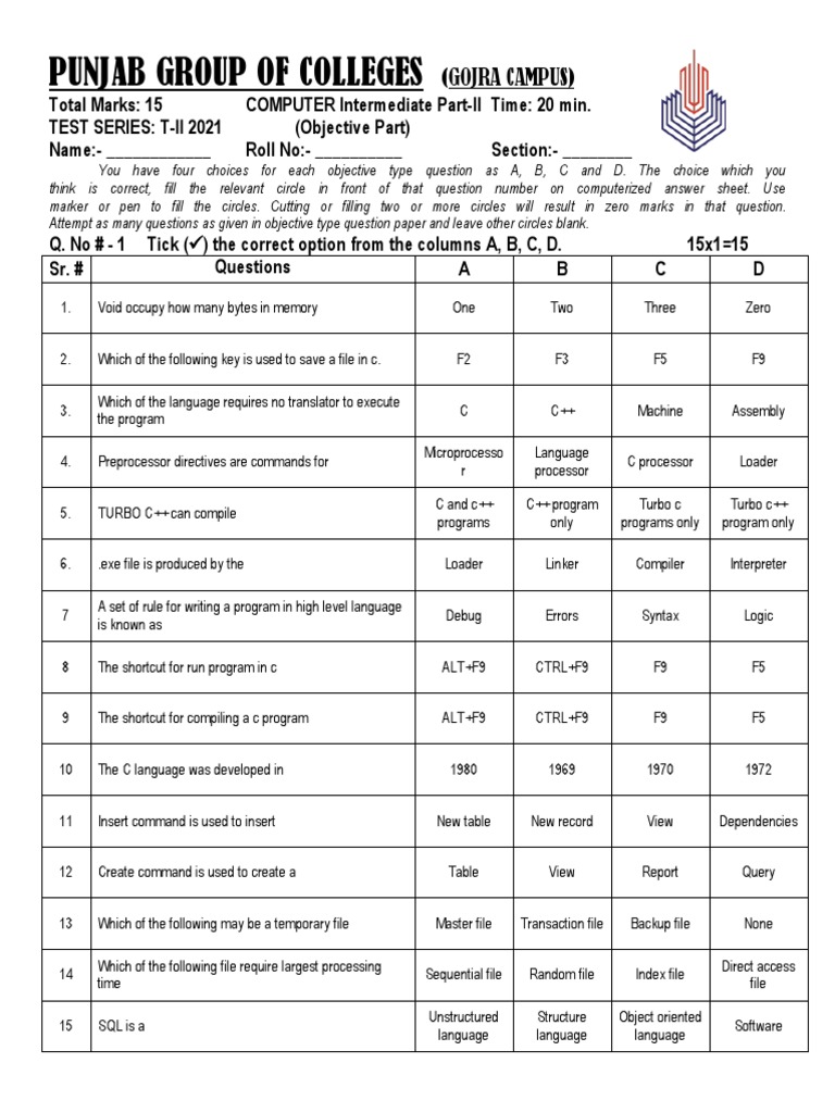 2nd Year Computer T-II | PDF | Database Index | Computer Program