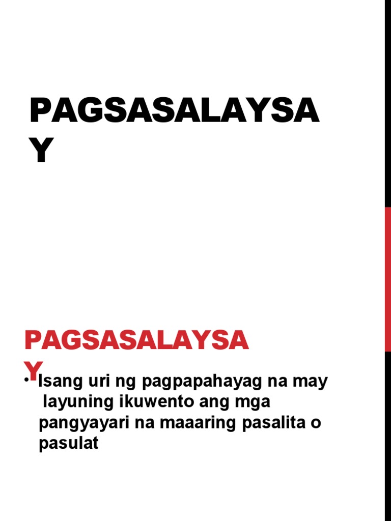 Pagsasalaysay | PDF
