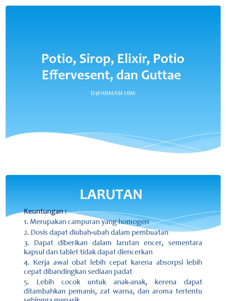 Potio Nigra: Obat Batuk Hitam | PDF