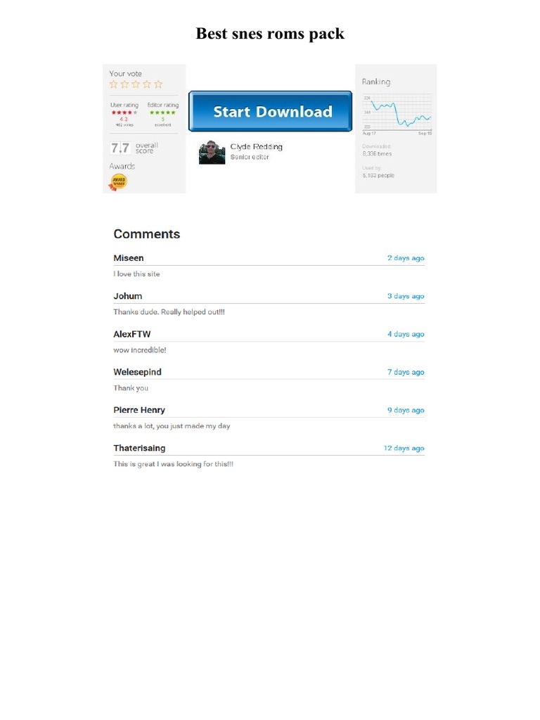 Best Snes Roms Pack | PDF