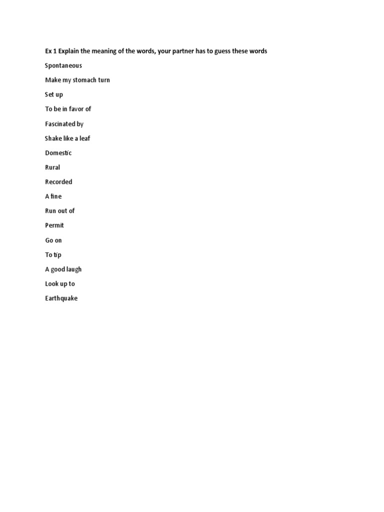 Explain The Words | PDF