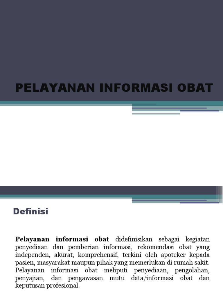 Pelayanan Informasi Obat | PDF