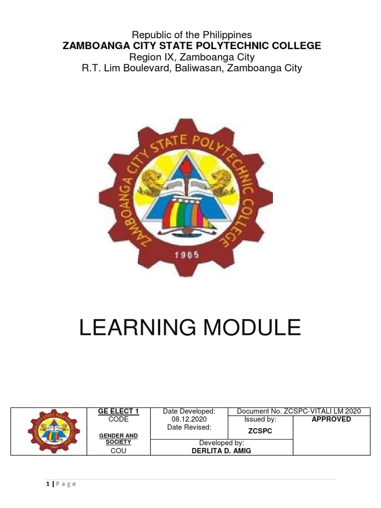 Learning Module: Zamboanga City State Polytechnic College | PDF ...