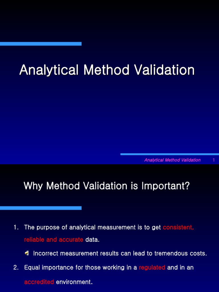 Importance of Analytical Method Validation | PDF | Verification And ...