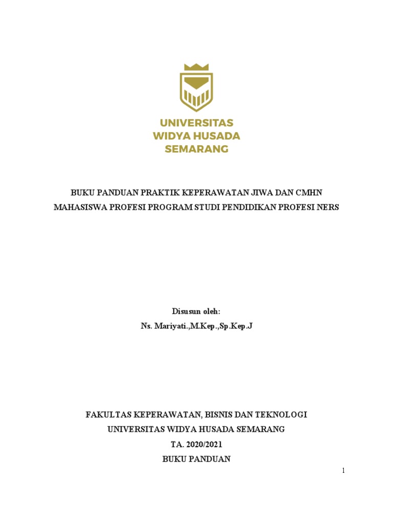 Buku Panduan Praktik Kep Jiwa Dan CMHN | PDF