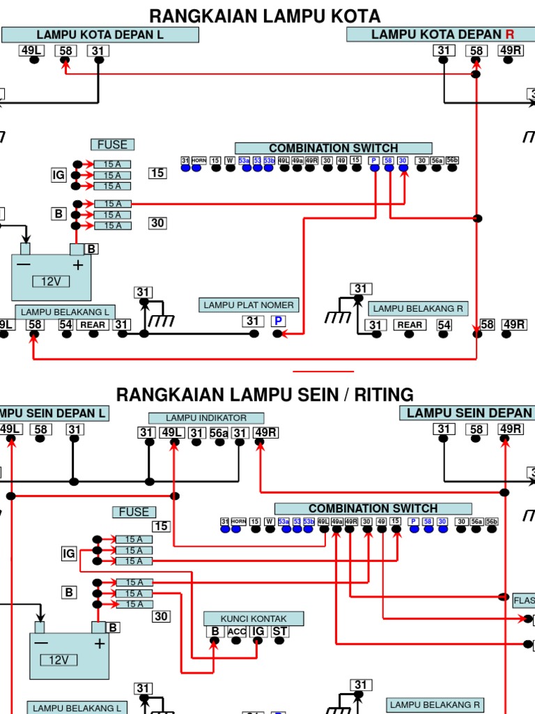 Rangkaian Lampu Kota Dan Riting | PDF
