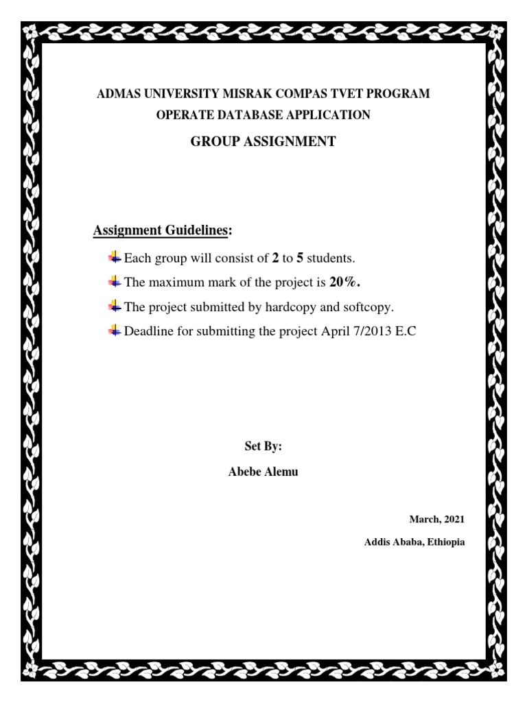 Operate Database Application - Assignment | PDF | Databases | Computer ... Operate Database Application - Assignment | PDF | Databases | Computer ...